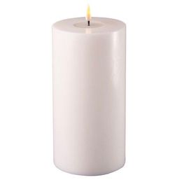 Deluxe Homeart LED Stumpenkerze Real Flame wei&szlig; 20 cm, &Oslash; 10 cm