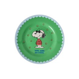 Rice Melamin Teller f&uuml;r Kinder Snoopy Gr&uuml;n - &Oslash;20 cm skandinavische Deko Online Shop