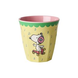 Rice Melamin Kinderbecher Becher Snoopy Medium Gelb - H9 &Oslash;9 cm - 250 ml skandinavische Deko Online Shop