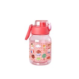 Rice Kinder Trinkflasche Kids in Paris 700 ml Pink - H17.5 &Oslash;9 cm, 700 ml skandinavische Deko Online Shop