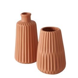 Boltze Vase Esko 2er-Set Braun skandinavische Deko Online Shop