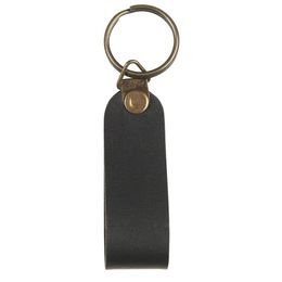 IB Laursen Schl&uuml;sselh&auml;nger mit Lederriemen schwarz skandinavische Deko Online Shop