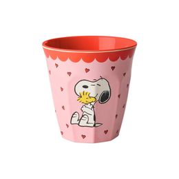 Rice Melamin Kinderbecher Becher Snoopy Medium Pink - H9 &Oslash;9 cm - 250 ml skandinavische Deko Online Shop