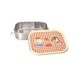 Rice Kinder Brotdose aus Edelstahl Kids in Paris Pink - 21 x 16,5 x 6 cm, 1400 ml