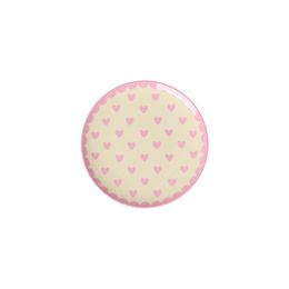 Rice Melamin Kuchenteller Favorite Hearts Rosa - &Oslash; 16 cm