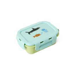 Rice Kleine Kinder Brotdose Wildlife Print 13,5 x 10 x 5 cm, mint skandinavische Deko Online Shop