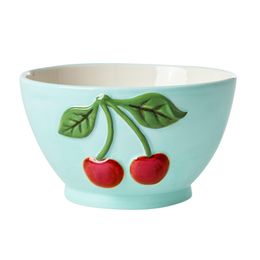 Rice Keramik Sch&uuml;ssel mit Kirschen 250 ml &Oslash; 12 cm, H:7 cm, Mint