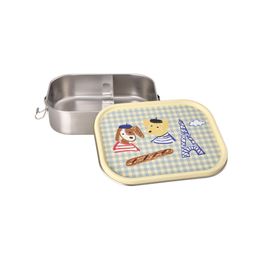 Rice Kinder Brotdose aus Edelstahl Kids in Paris Blau - 21 x 16,5 x 6 cm, 1400 ml skandinavische Deko Online Shop