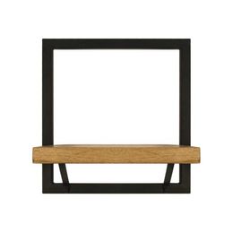 HSM Collection Wandboard Levels 2 Mangoholz, Eisen 32x22x32 cm skandinavische Deko Online Shop