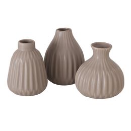 Boltze Vase Esko 3er-Set Grau skandinavische Deko Online Shop