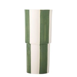 Bloomingville Floki Vase aus Steingut Gr&uuml;n - &Oslash; 14 x H 31 cm skandinavische Deko Online Shop