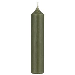 IB Laursen Rustikale Stabkerze 11 cm | &Oslash; 2,2 cm waldgr&uuml;n