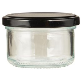 IB Laursen Vorratsglas mit schwarzem Schraubdeckel 100 ml, H&ouml;he 4.7, &Oslash; 7.3 cm
