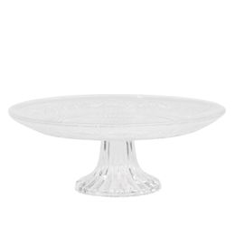 Chic Antique Glas Etagere mit Muster H7,5/&Oslash;20 cm, klar