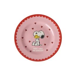 Rice Melamin Teller f&uuml;r Kinder Snoopy Pink - &Oslash;20 cm skandinavische Deko Online Shop