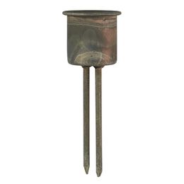 IB Laursen Kerzenhalter mit Spie&szlig; f&uuml;r Stabkerze &Oslash; 2,2 cm H&ouml;he 7.5, &Oslash; 2.5 cm, zink skandinavische Deko Online Shop