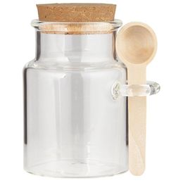 IB Laursen Glaskrug mit Korken und Holzl&ouml;ffel 140 ml, 7,7 x 6 x 9,2 cm skandinavische Deko Online Shop