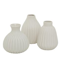 Boltze Vase Esko 3er-Set Wei&szlig; skandinavische Deko Online Shop