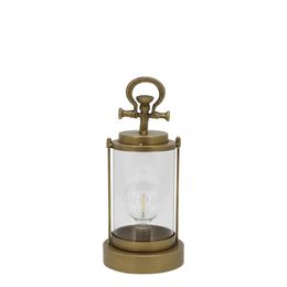 Chic Antique Stall Laterne mit LED und Timer H36, &Oslash;16 cm gold