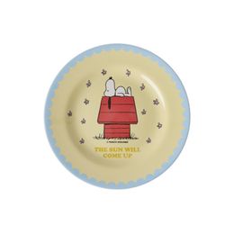 Rice Melamin Teller f&uuml;r Kinder Snoopy Creme - &Oslash;20 cm skandinavische Deko Online Shop