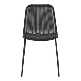 house doctor Stuhl Hapur Polyrattan Schwarz skandinavische Deko Online Shop