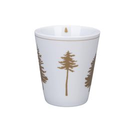 Krasilnikoff Happy Mug Forest &Oslash;8,7 x H10cm, gold skandinavische Deko Online Shop
