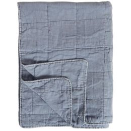 IB Laursen Klassischer Quilt aus Baumwolle 180 x 130 cm, blau skandinavische Deko Online Shop
