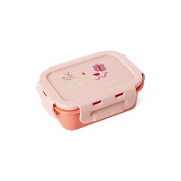 Rice Kleine Kinder Brotdose Wildlife Print 13,5 x 10 x 5 cm, rosa skandinavische Deko Online Shop