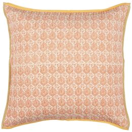 IB Laursen Kissenbezug Vigga mit Druck doppelt gewebt Kupferorange, 50 x 50 cm