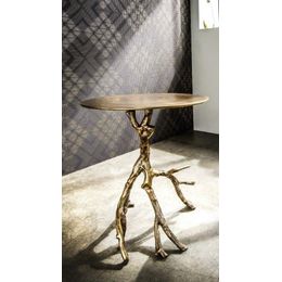 Faktorei Beistelltisch Branch aus Aluminium &Oslash;/H: ca. 42 x 52 cm, antikgoldfarben skandinavische Deko Online Shop