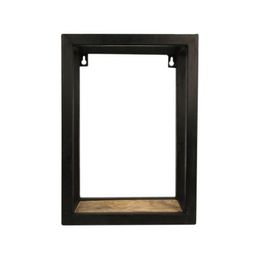 HSM Collection Wandregal Levels aus Mangoholz und Eisen 25x14x35 cm skandinavische Deko Online Shop