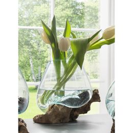 Faktorei Unikat Teak-Dekowurzel mit Glasschale ca.13 cm skandinavische Deko Online Shop