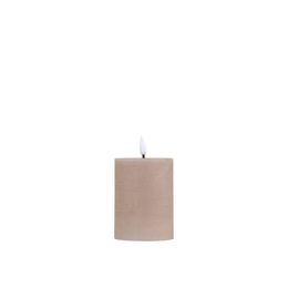 Chic Antique LED Stumpenkerze inkl. Batterien H10/D7,5 cm, leinen skandinavische Deko Online Shop