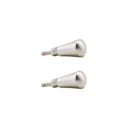 house doctor Griff Knop 2er Set L&auml;nge 2,5 cm, &empty; 2 cm, silber skandinavische Deko Online Shop