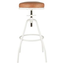 IB Laursen Barhocker h&ouml;henverstellbar Kunstledersitz und Metallgestell, Sparpack 2 x 36.5 x 36.5 x 64.5 cm