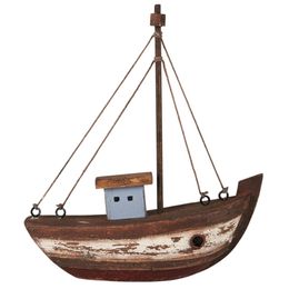 IB Laursen Deko-Schiff aus Holz Nautico 15 x 5 x 17.5 cm