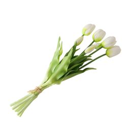 Boltze Dekostrau&szlig; Tulpen k&uuml;nstlich 40 cm, wei&szlig;