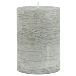 IB Laursen Rustikale Stumpenkerze H&ouml;he 10 cm, &Oslash; 7 cm, grau