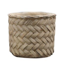 Chic Antique Corte &Uuml;bertopf mit gro&szlig;em Flechtmuster H15/D16,5 cm, natur skandinavische Deko Online Shop