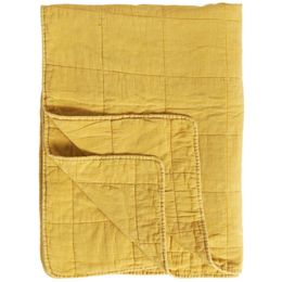 IB Laursen Klassischer Quilt aus Baumwolle 180 x 130 cm, gelb skandinavische Deko Online Shop