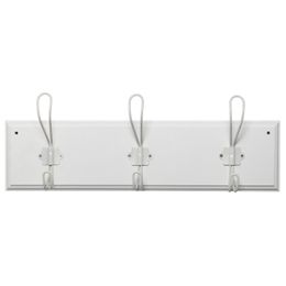 IB Laursen Garderobe Hakenleiste aus Holz und Metall L45 x B6 x H16 cm, Weiss