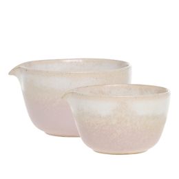 Chic Antique Valence Sch&uuml;ssel mit Ausgie&szlig;er 2er-Set H&ouml;he 6,5/D11 cm, rosa skandinavische Deko Online Shop