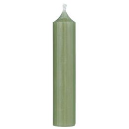 IB Laursen Rustikale Stabkerze 11 cm | &Oslash; 2,2 cm staubig gr&uuml;n