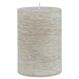 IB Laursen Rustikale Stumpenkerze H&ouml;he 10 cm, &Oslash; 7 cm, graunatur