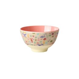 Rice Kleine Kindersch&uuml;ssel Ocean Print Koralle - 300 ml &Oslash; 11 cm, H&ouml;he 6 cm