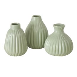 Boltze Vase Esko 3er-Set Hellgr&uuml;n skandinavische Deko Online Shop