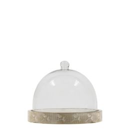 Chic Antique Tours Glasglocke mit Schnitzereien H21/&Oslash; 27 cm natur skandinavische Deko Online Shop