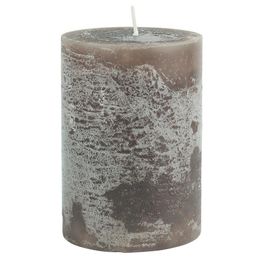 IB Laursen Rustikale Stumpenkerze H&ouml;he 10 cm, &Oslash; 7 cm, braun