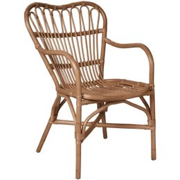 IB Laursen Rattan-Stuhl mit Armlehnen Jamilla, Sparpack 2 x 58 x 93 cm