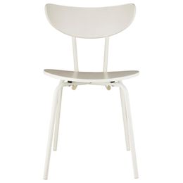 IB Laursen Wei&szlig;er Stuhl aus Sperrholz, stapelbar, Sparpack 4 x 49 x 43.5 x 76 cm